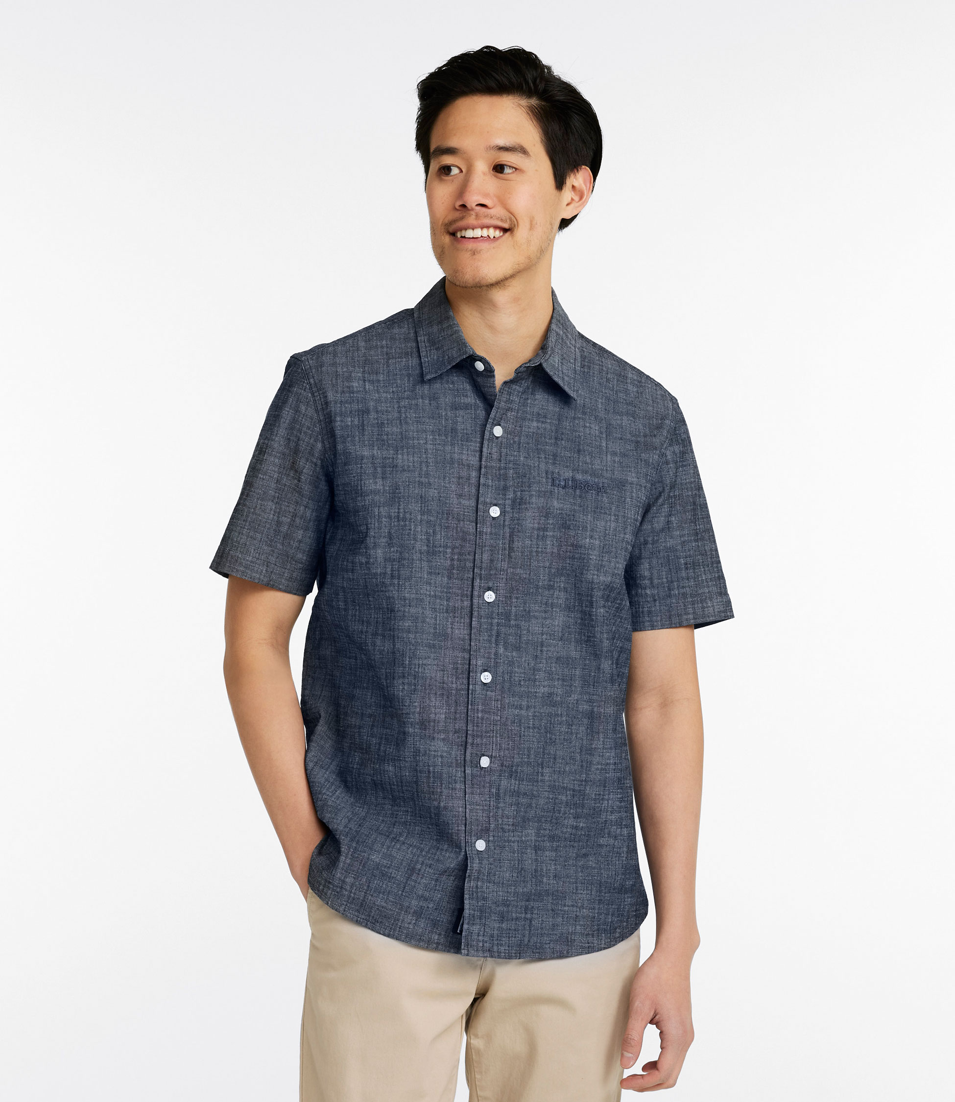 メンズ ジャパン・フィット コンフォート・ストレッチ・シャンブレー・シャツ、半袖 通販｜L.L.Bean公式オンラインストア